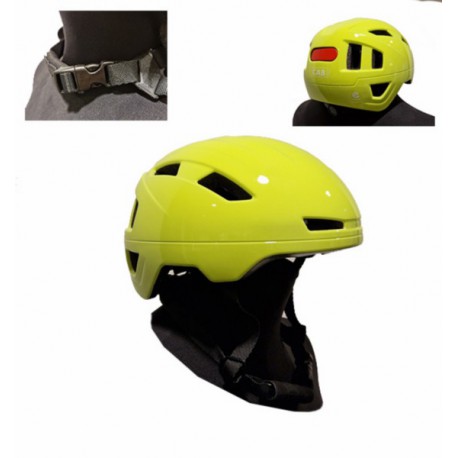 Helm 25 km pedelec/ snorfiets NTA-8776 keur L 52-57 Geel fluor CAB ...
